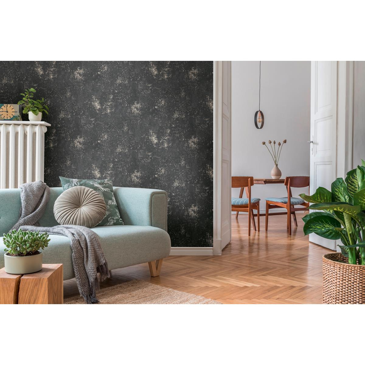 Tapeta ścienna AS Creation The Battle Of Style - 38832-5 shades of black || shades of silver ...