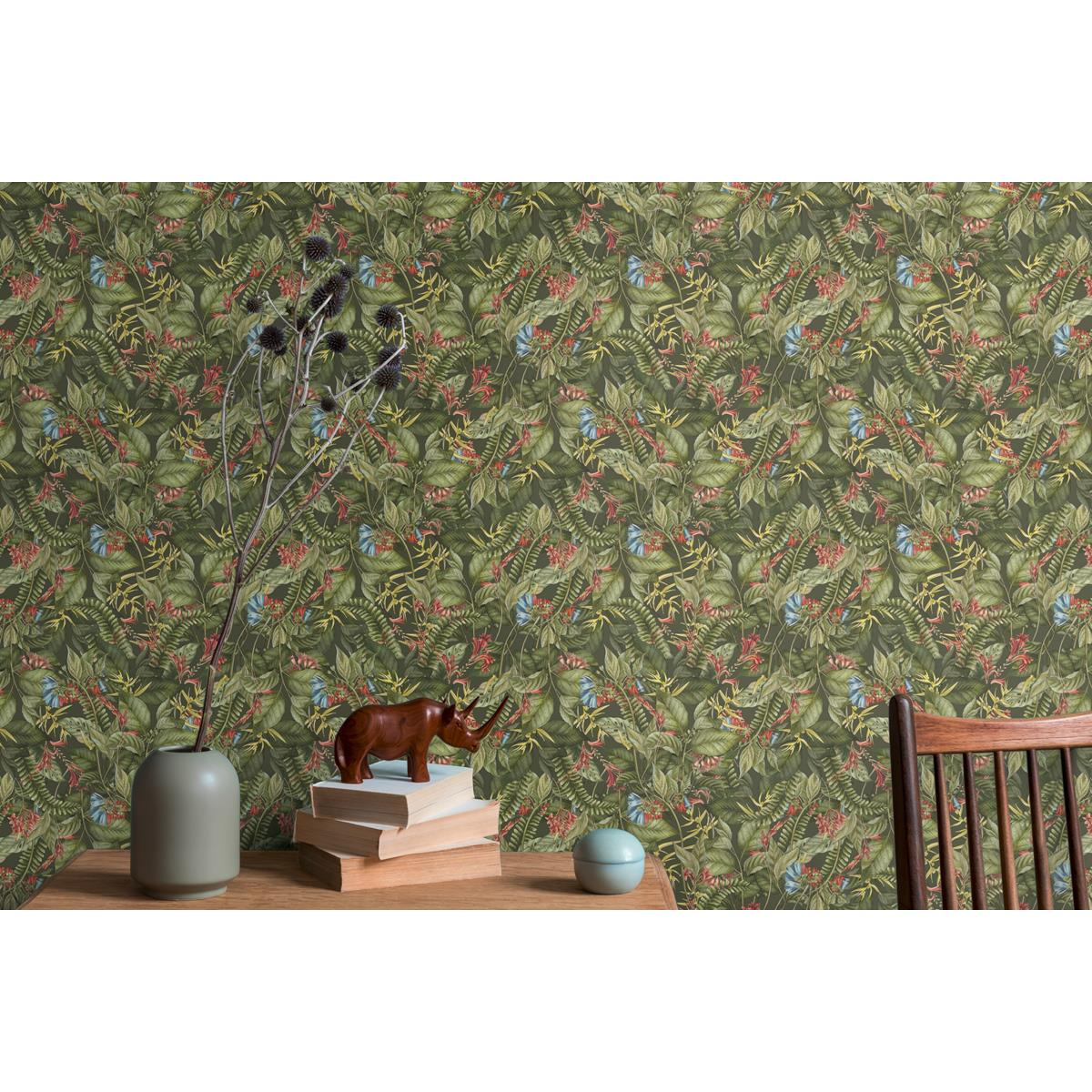 Wallpaper As Creation Drawn into Nature - 39425-1 shades of black || shades of green | ALL ...