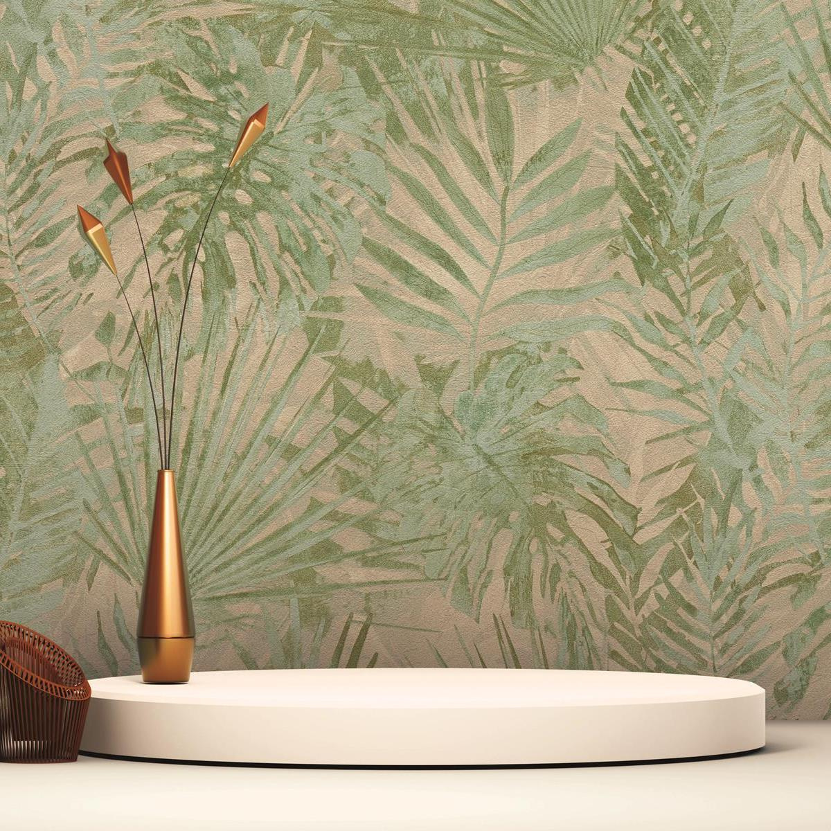 Tapeta ścienna AS Creation D'Eco Natural Living - 38638-1 odcienie beżu ...